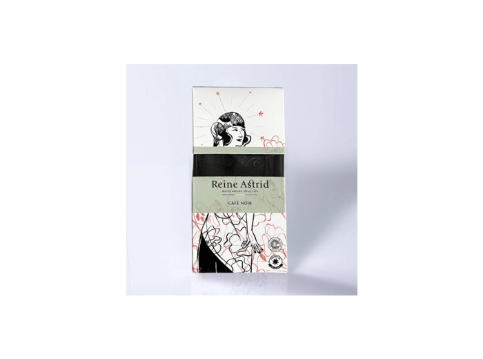 Reine Astrid - Tablette Chocolat Signature Noir Café 75g - la reine astrid